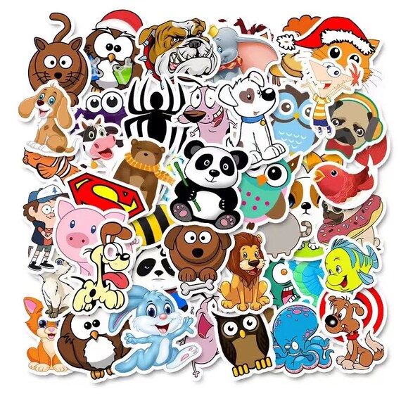 50pcs Cartoons Stickers Pack for Kid Teen Decoration Gifts - Etsy