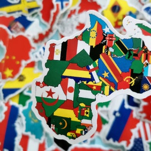 50pcs Flags of Country Stickers Decorative Laptop Decals Home Room Art ...