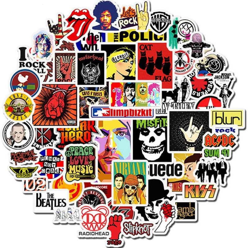 Rock Band Stickers - Etsy