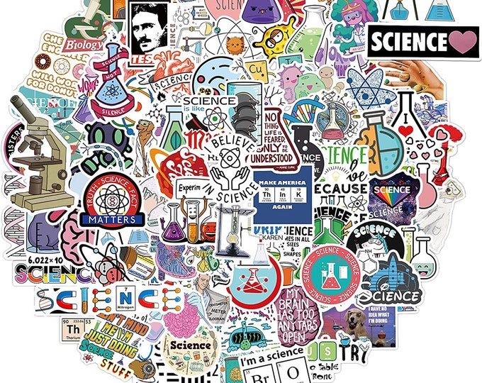 50/100pcs Laboratory Science Chemistry Stickers Physics Biology ...