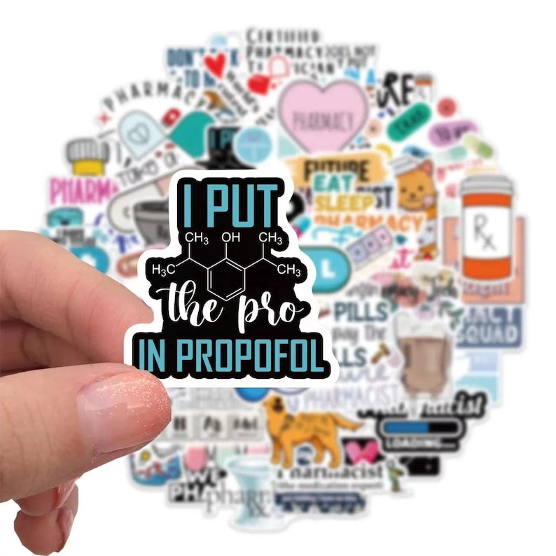 50pcs Cute Pharmacy Nurse Stickers Apothecary Aesthetic - Etsy