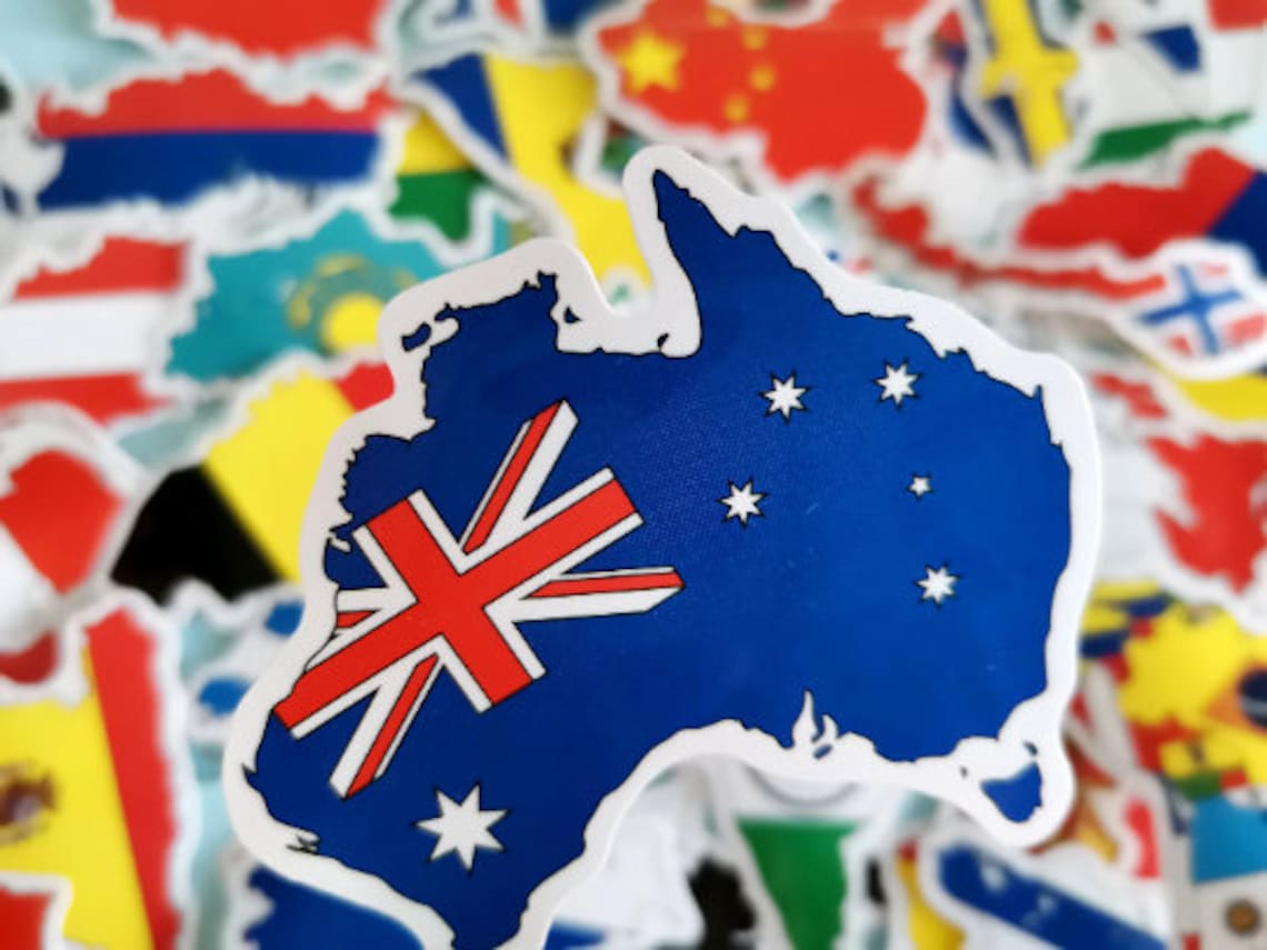 50pcs Flags of Country Stickers Decorative Laptop Decals Home Room Art ...