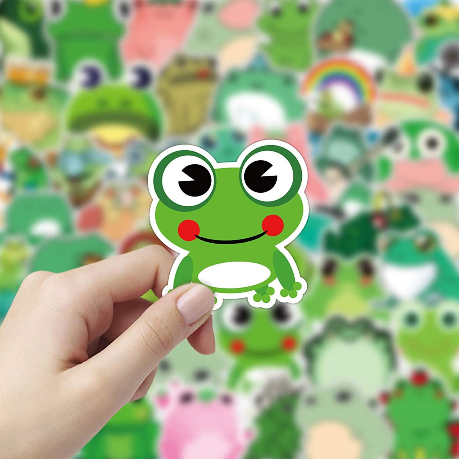 50PCS Cute Funny Frog Stickers Green Sticker for Kid Teen - Etsy