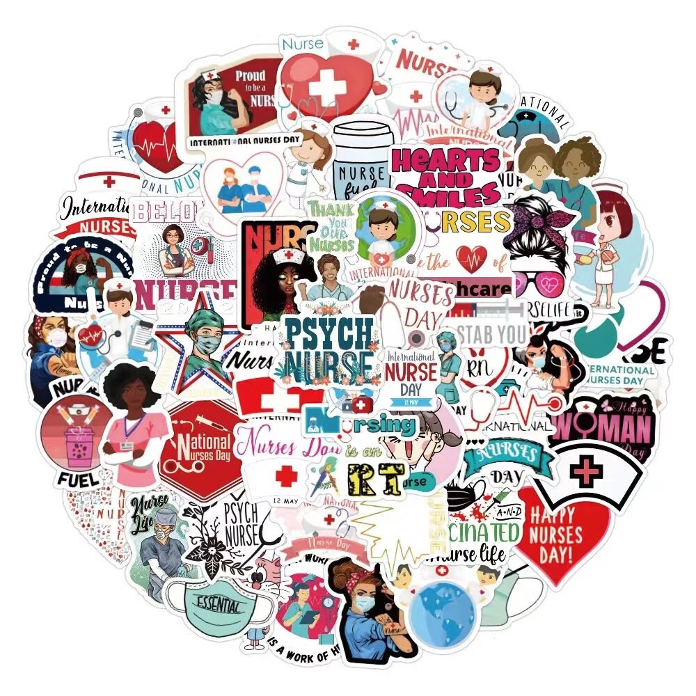 50pcs Cute National Nurse Day Nursing School Stickers Pack | Etsy