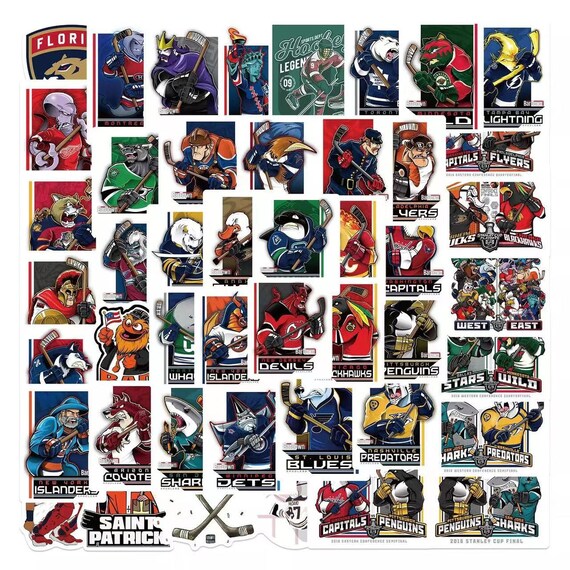 50pcs NHL Hockey Team Poster Stickers Decals Decorative for - Etsy