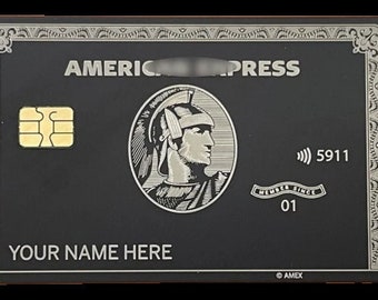 Black Metal Amex Card - Etsy