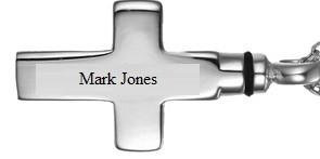 Custom Engraved Cross Shaped Stainless Steel Memorial Pendant | Etsy