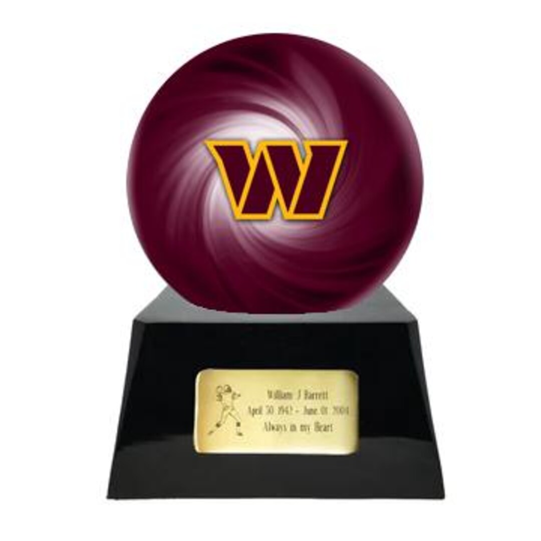 Football Fan Cremation Trophy Urn - Washington Commanders - Etsy