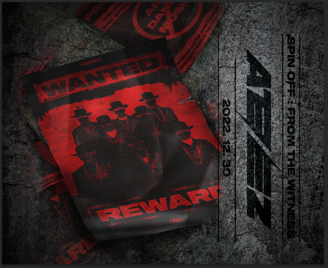 ATEEZ "spin Off: From the Witness" Wanted Poster Tumbler - Etsy