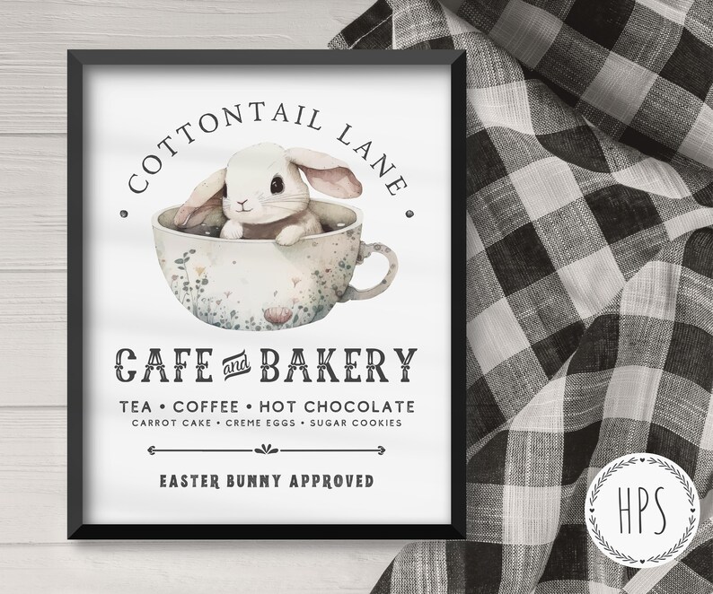 Printable Easter Wall Art Shabby Chic Spring Decor Rustic Easter Decor ...