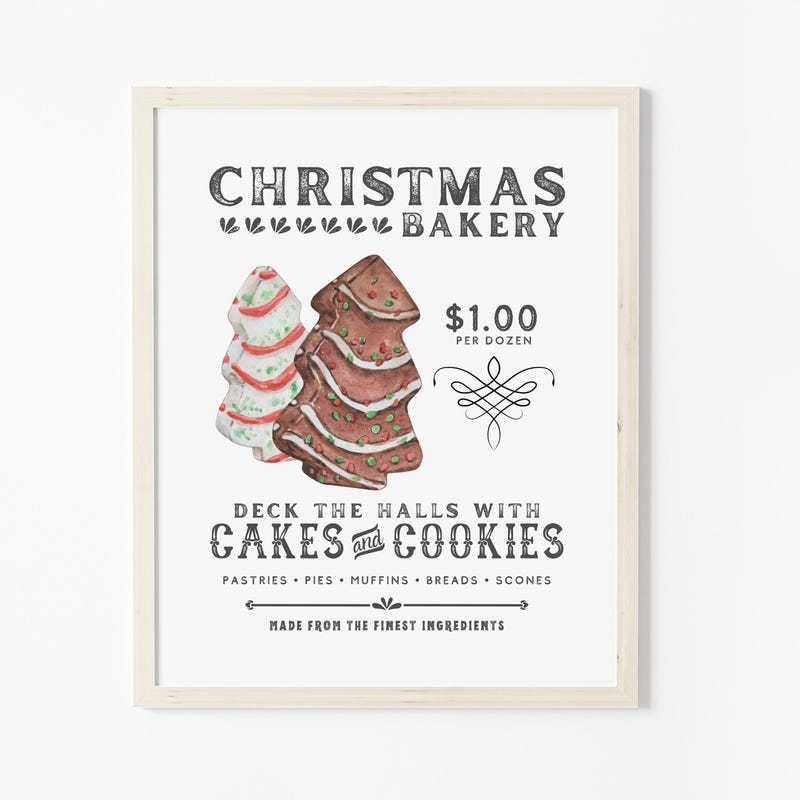 Christmas Bakery Sign - Etsy