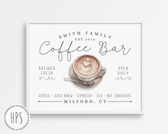 Coffee Bar Printable Sign Digital Download Print Farmhouse - Etsy