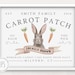 Farm Fresh Carrot Patch Sign Personalized Family Name Rustic Easter ...