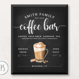 Pumpkin Spice Latte Printable Coffee Bar Sign Personalized - Etsy