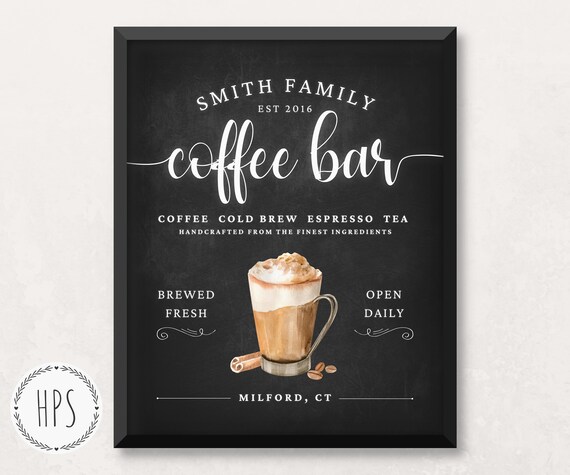 Pumpkin Spice Latte Printable Coffee Bar Sign Personalized - Etsy