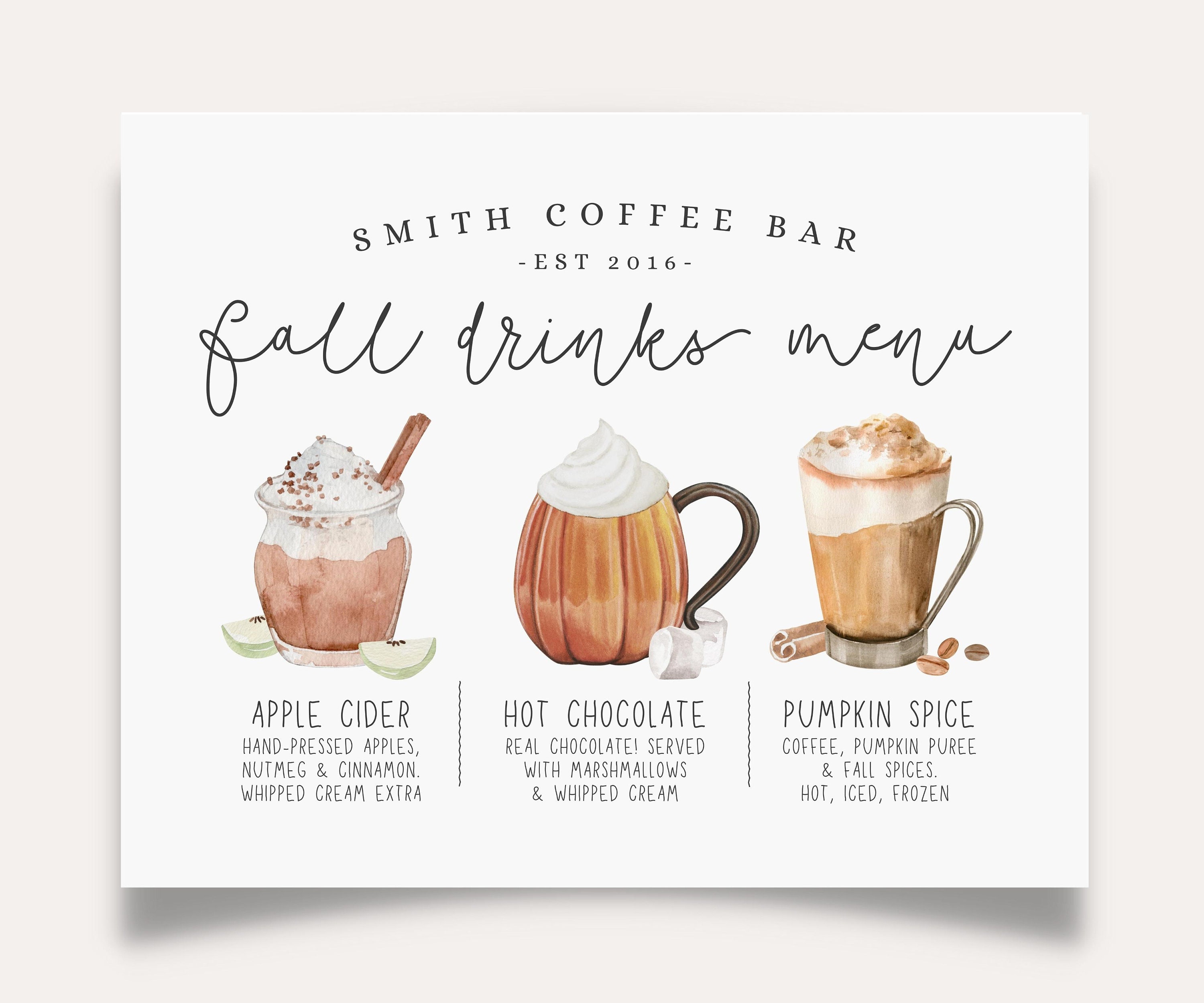 Fall Coffee Drinks
