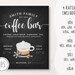 Printable Gingerbread Latte Christmas Coffee Bar Sign Personalized ...