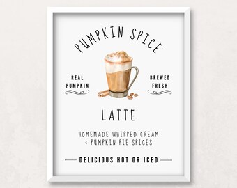 Pumpkin Spice Latte Fine Art Print - Etsy
