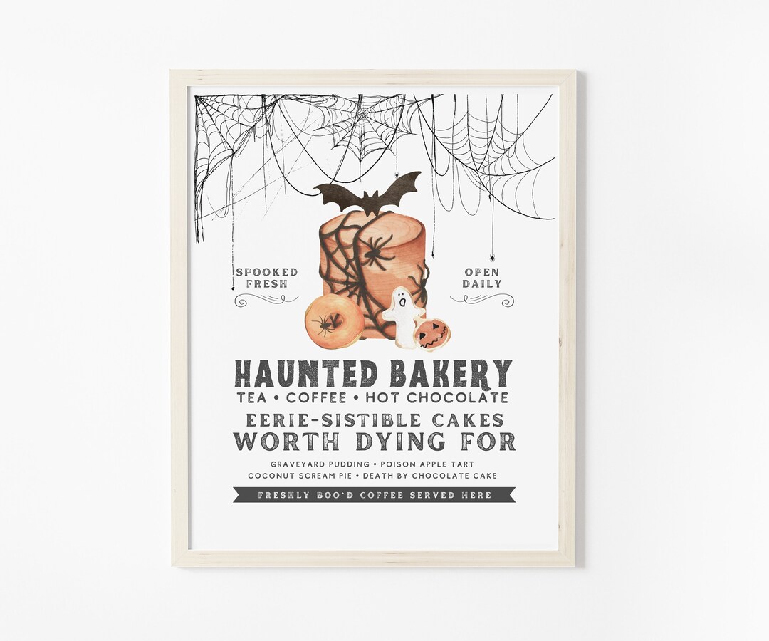 Printable Halloween Wall Art Spooky Farmhouse Kitchen Decor Rustic ...