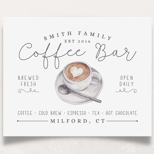 Printable Coffee and Tea Stations Signs - Etsy