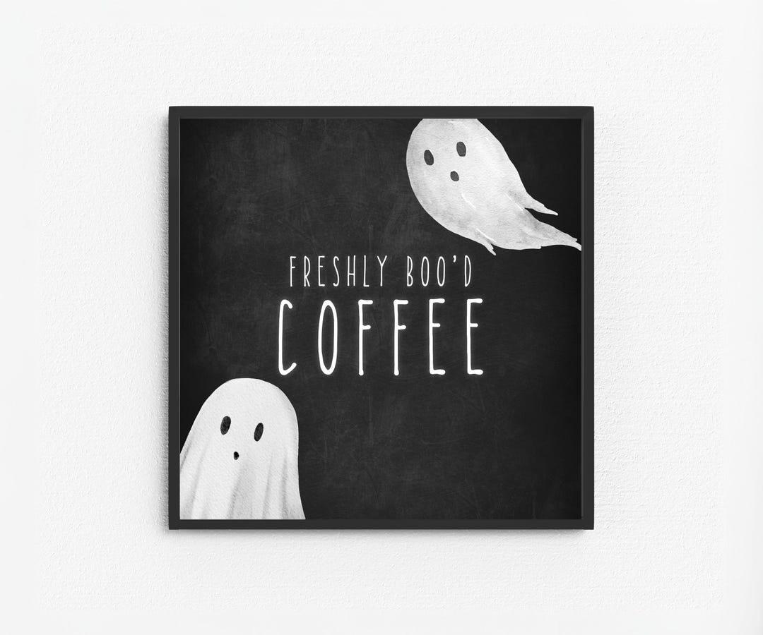 Freshly Boo'd Coffee Bar Sign Halloween Themed Decor Printable Wall Art ...