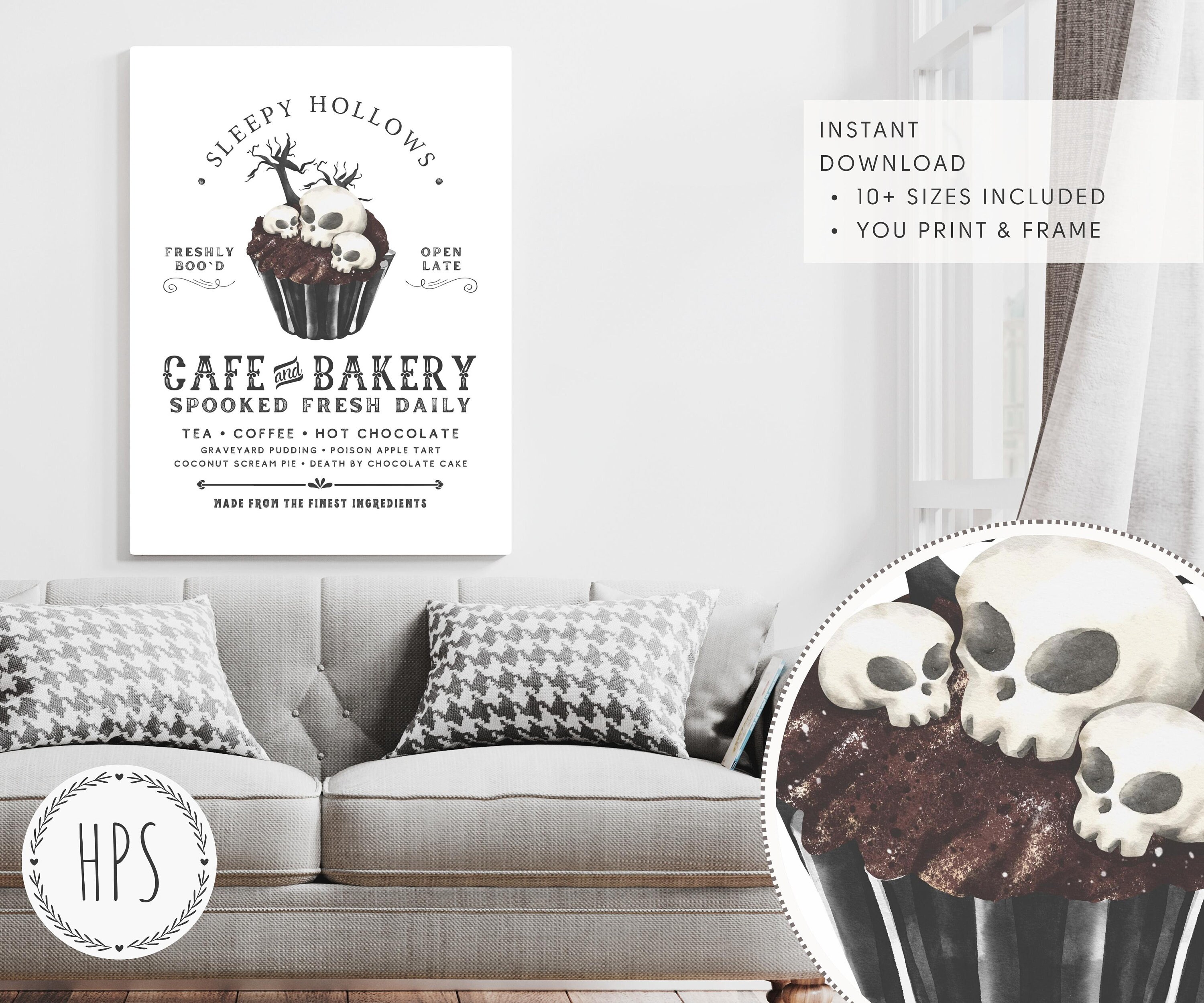 Printable Halloween Wall Art Spooky Kitchen Decor Bakery Sign Cafe ...