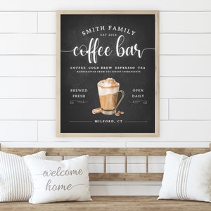 Pumpkin Spice Latte Printable Coffee Bar Sign Personalized, Chalkboard ...
