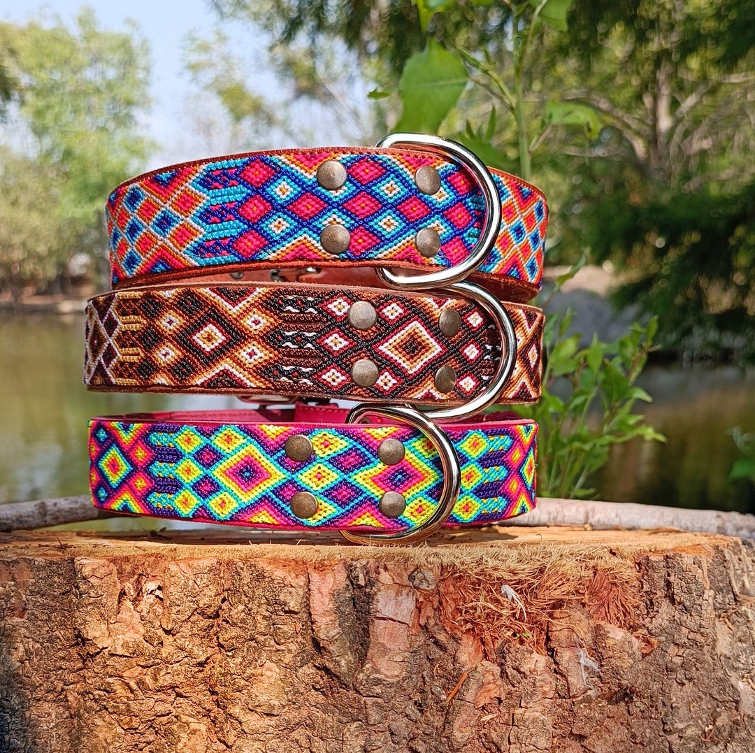 XL Dog Collar Leather Dog Collar Mexican Dog Collar Wide - Etsy