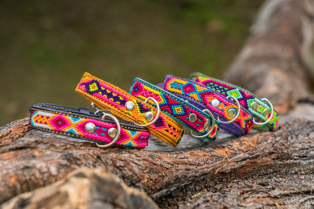 Leather Cat Collar, Handmade Cat Collar, Small Dog Collar, Mexican Cat ...
