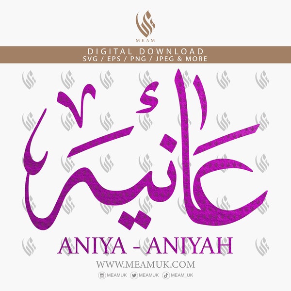 Bushra Arabic Name SVG, Digital Download Files, Digital Cut for Cricut, Silhouette Cameo, Decal ...