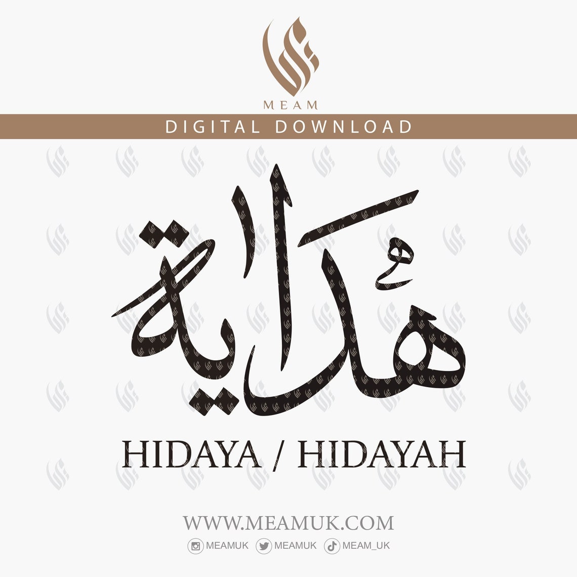 Hidayah Hidaayah Hidaya Arabic Name SVG Digital Download - Etsy