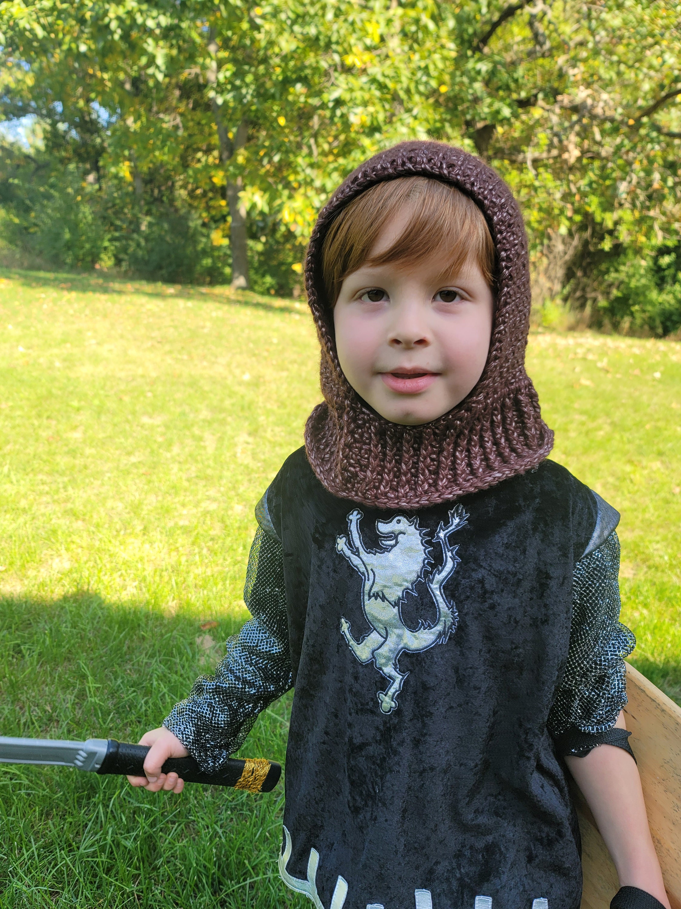 Crochet Chainmail Hood Pattern