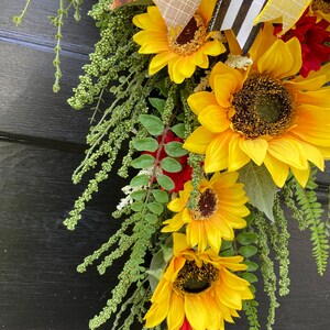 Large Sunflower Swag for Front Door Spring Swag Mothers Day - Etsy