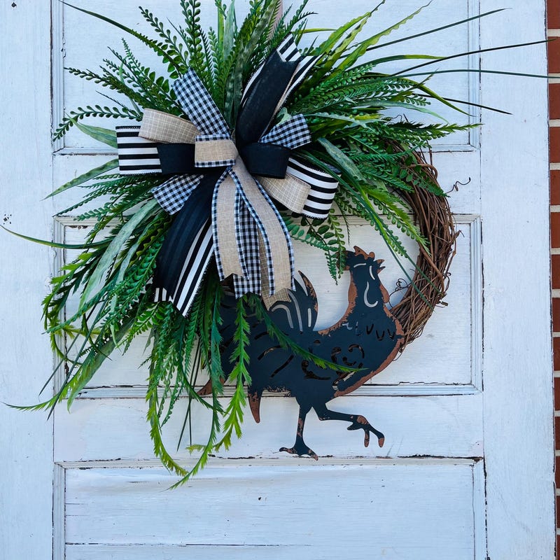 Rooster Wreath - Etsy