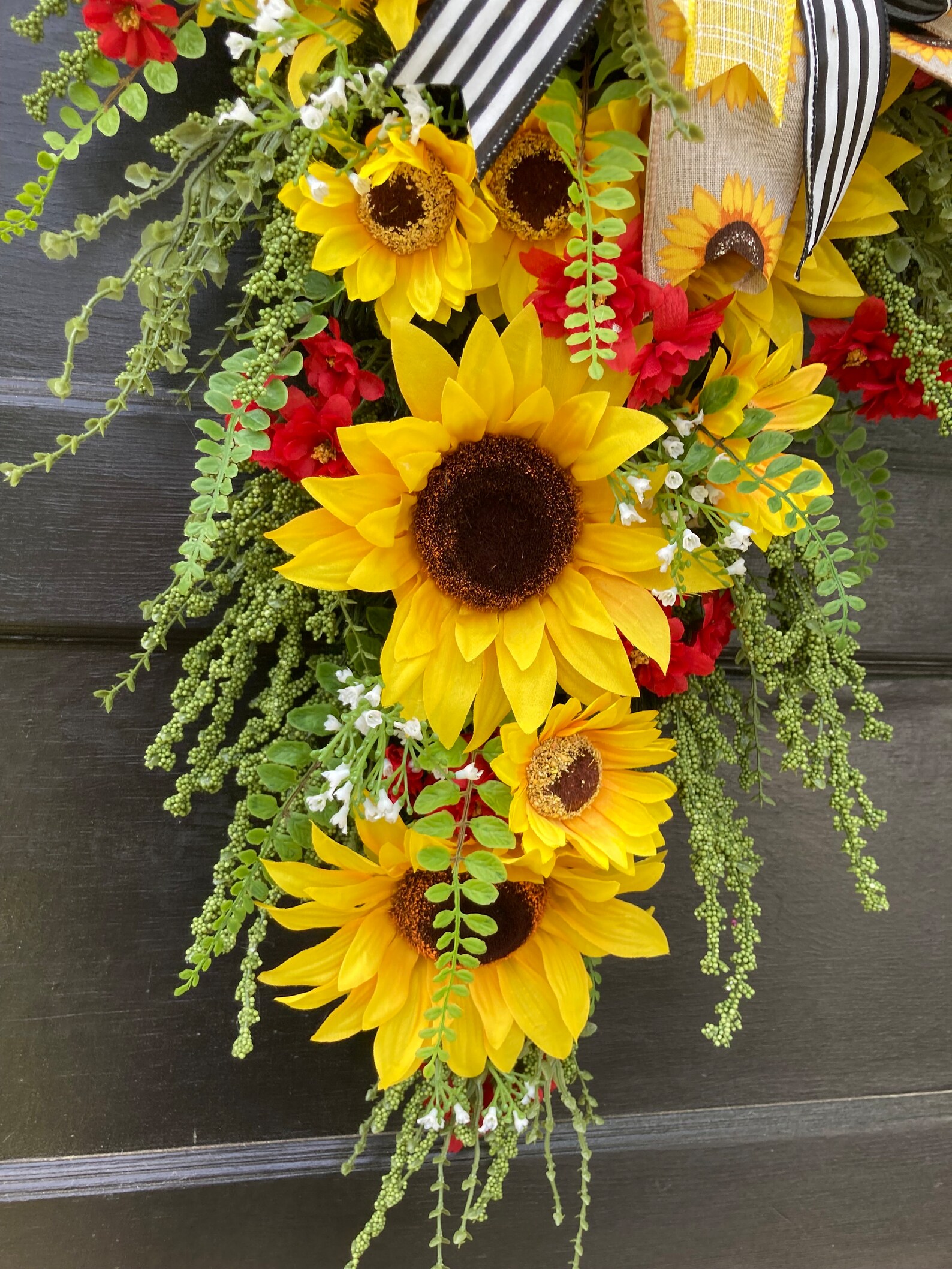 Large Sunflower Swag for Front Door Spring Swag Mothers Day - Etsy
