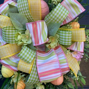 Elegant Easter Egg Pastel Spring Teardrop Swag Wreath for Front Door ...