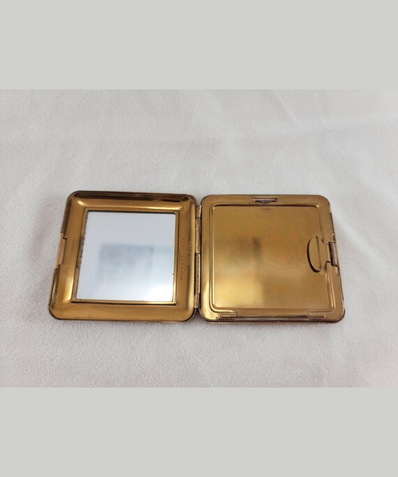 Vintage Richard Hudnut Powder Compact Green Clear Rhi… - Gem