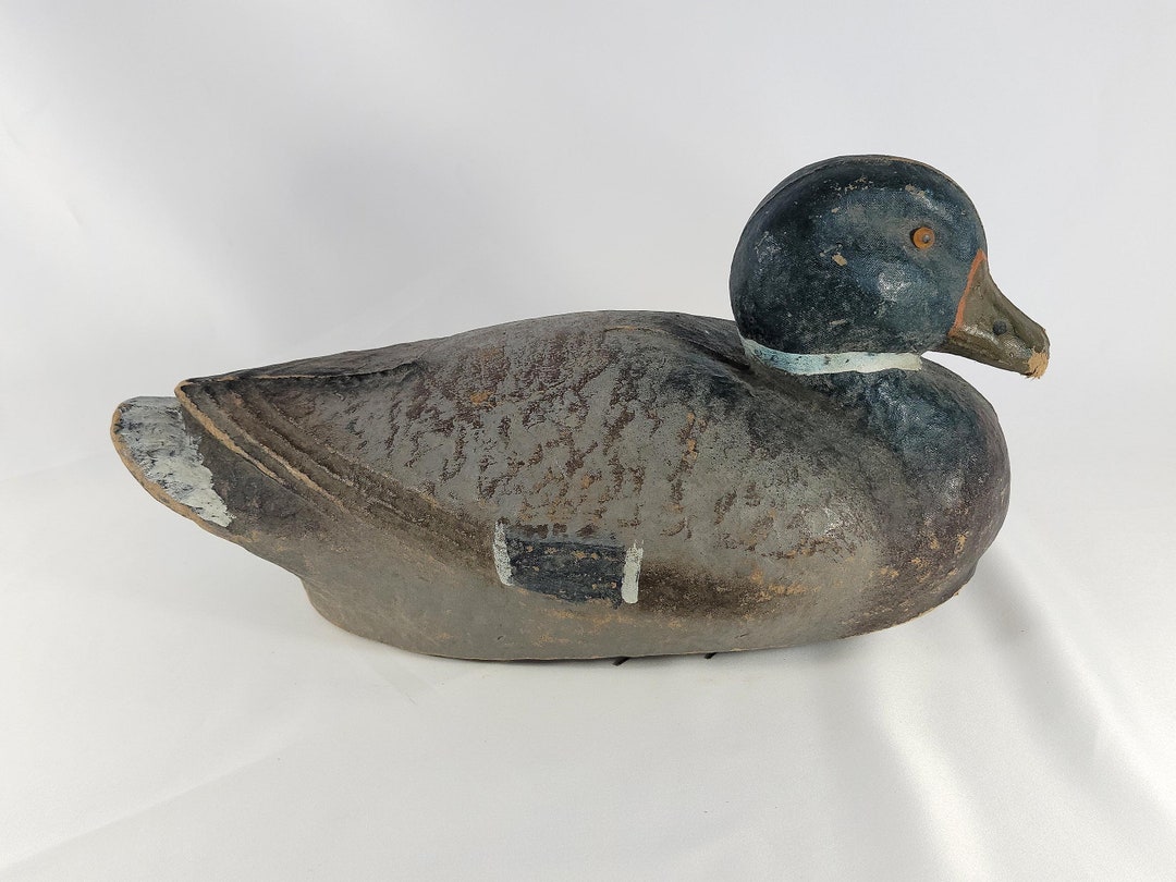 JC Higgins, J.C. Higgins Duck Decoy, Mallard Decoy, Paper Mache Decoy ...