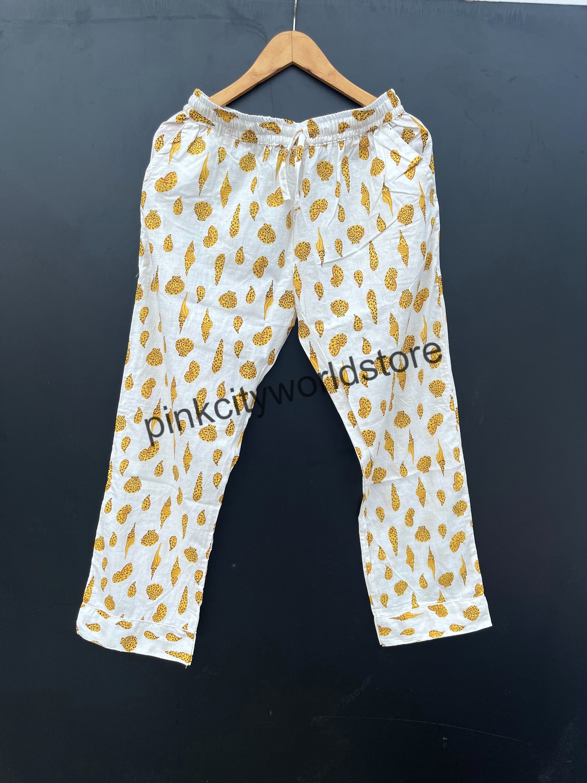 Conch Shell Print Cotton Pajama Pants Women Lounge Pants - Etsy