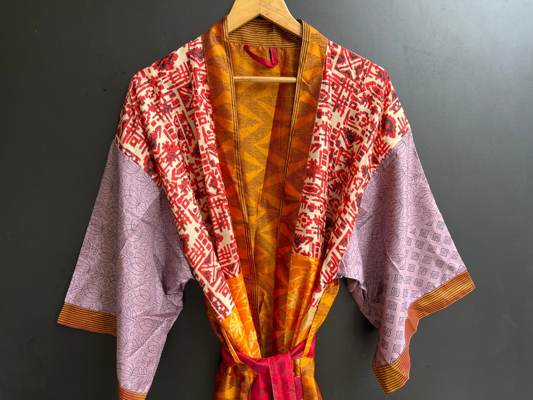 Japanese Robes Kimono Cardigan Beach Wear Robe Saree Kimono Night Dress ...