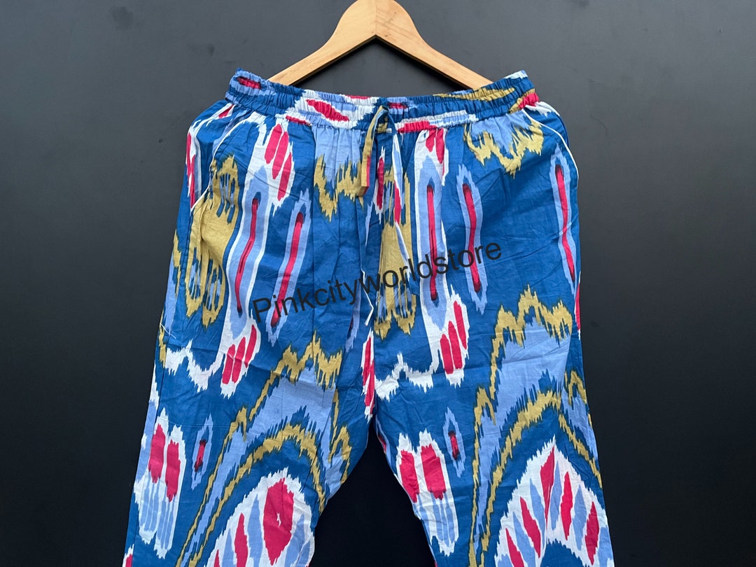 Ikat Print Harem Pants: Women's Cotton Lounge Trousers - Etsy UK