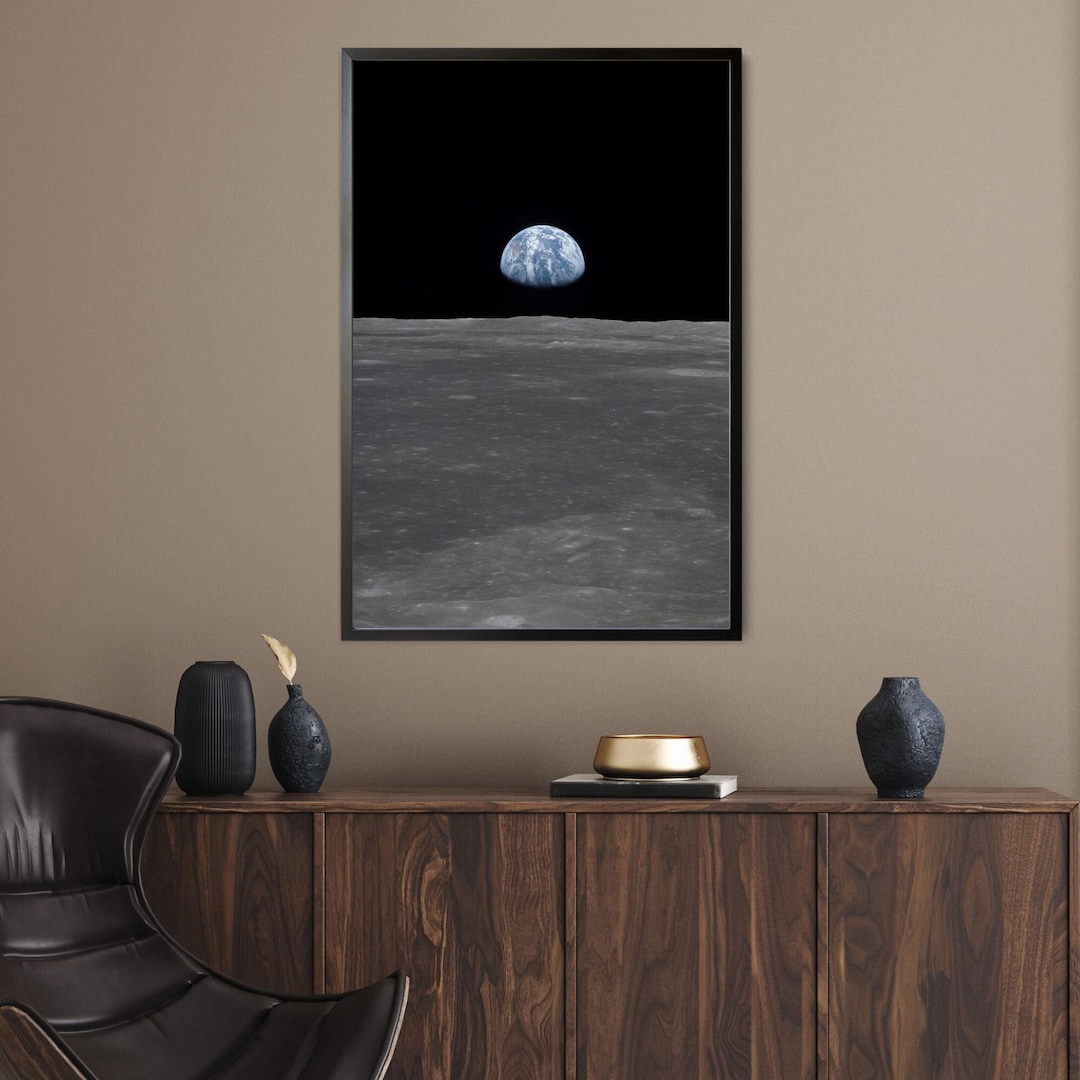 Earth Rising Earth From Space Poster Print NASA Space Photos - Etsy