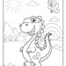 40 Kids Dinosaur Coloring Pages - Etsy