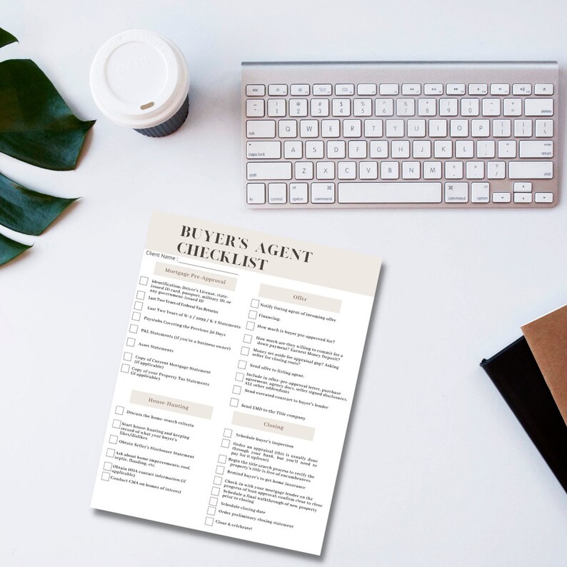 Buyer's Agent Listing Agent Real Estate Checklist Instant Download ...