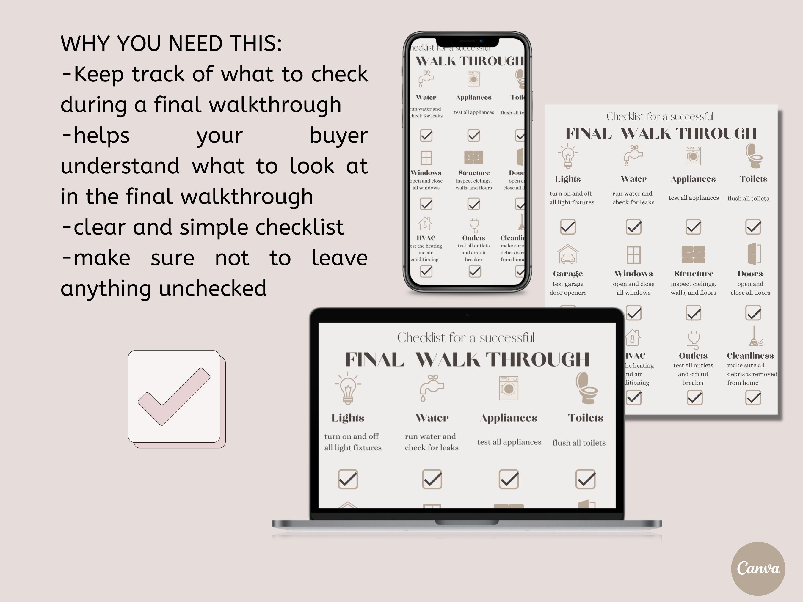 Final Walk Through Checklist for Real Estate Agent and Home Buyers ...