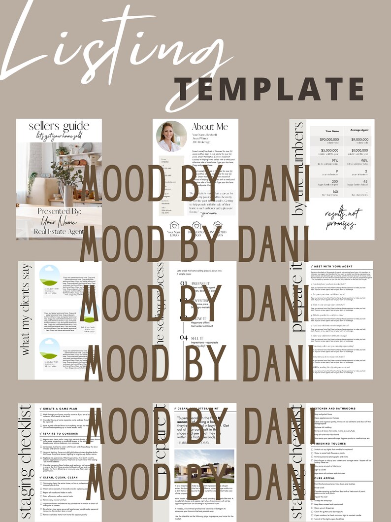 Listing Presentation Template for Real Estate Agent Listing | Etsy