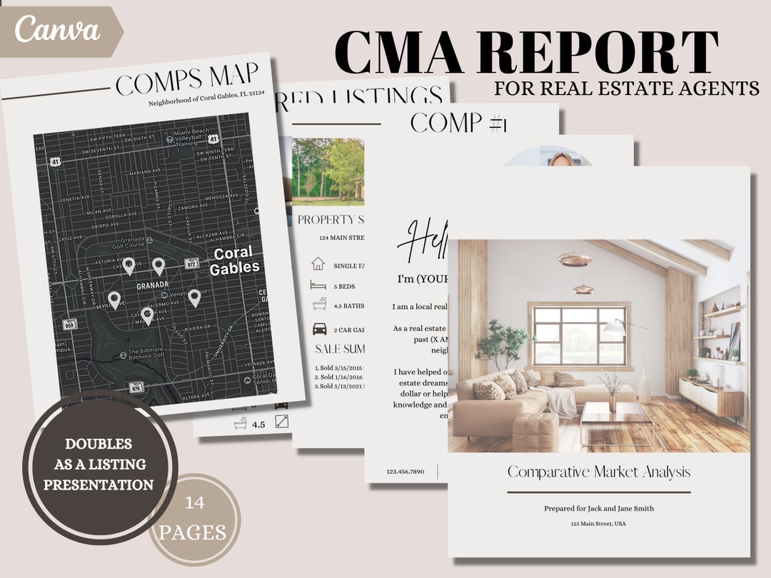 Comparable Market Analysis CMA Report for Real Estate Agent, Listing ...