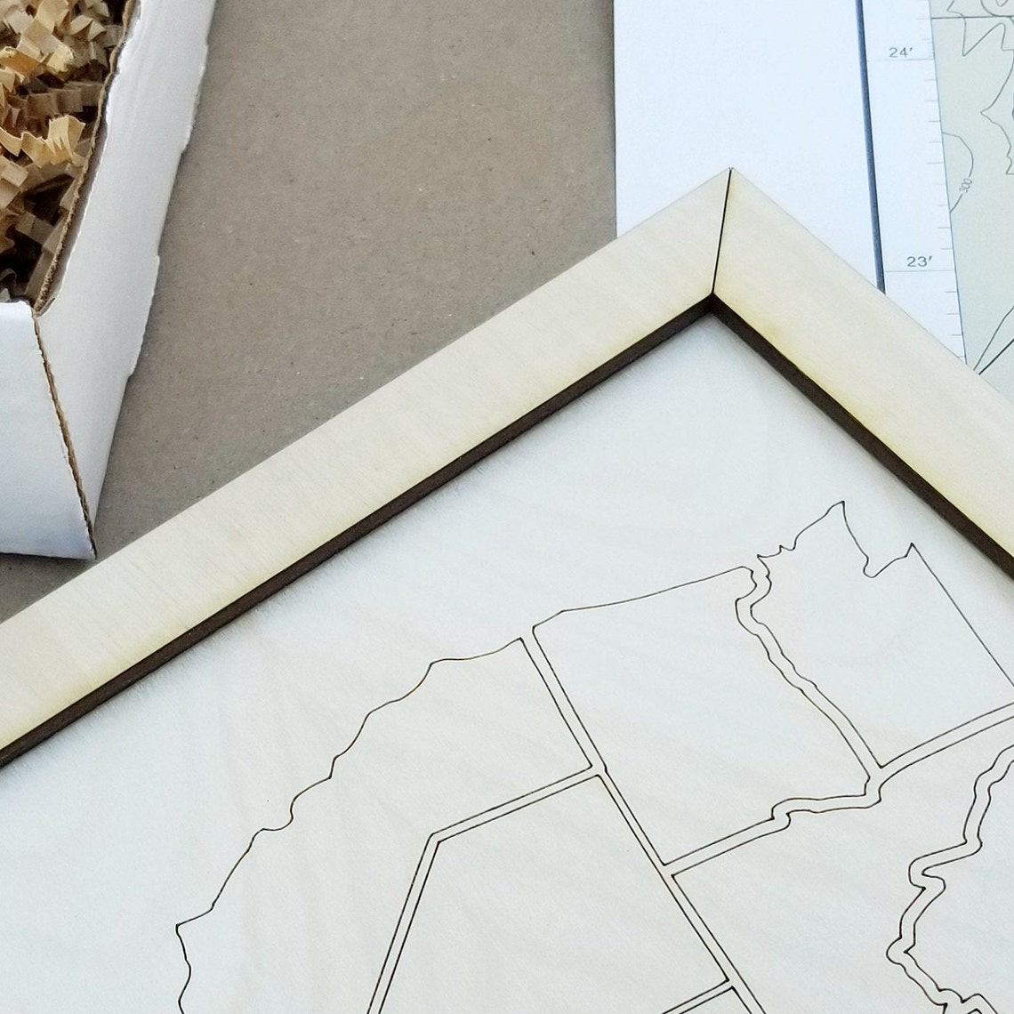 Glowforge File US Map Laser SVG File Travel Map | Etsy