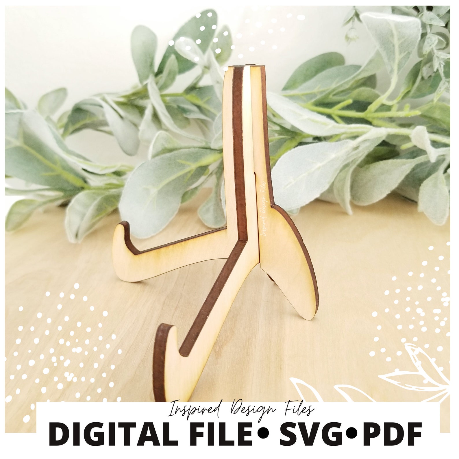Glowforge Laser File | Easel | Stand | Laser SVG File | PDF | Slotted ...
