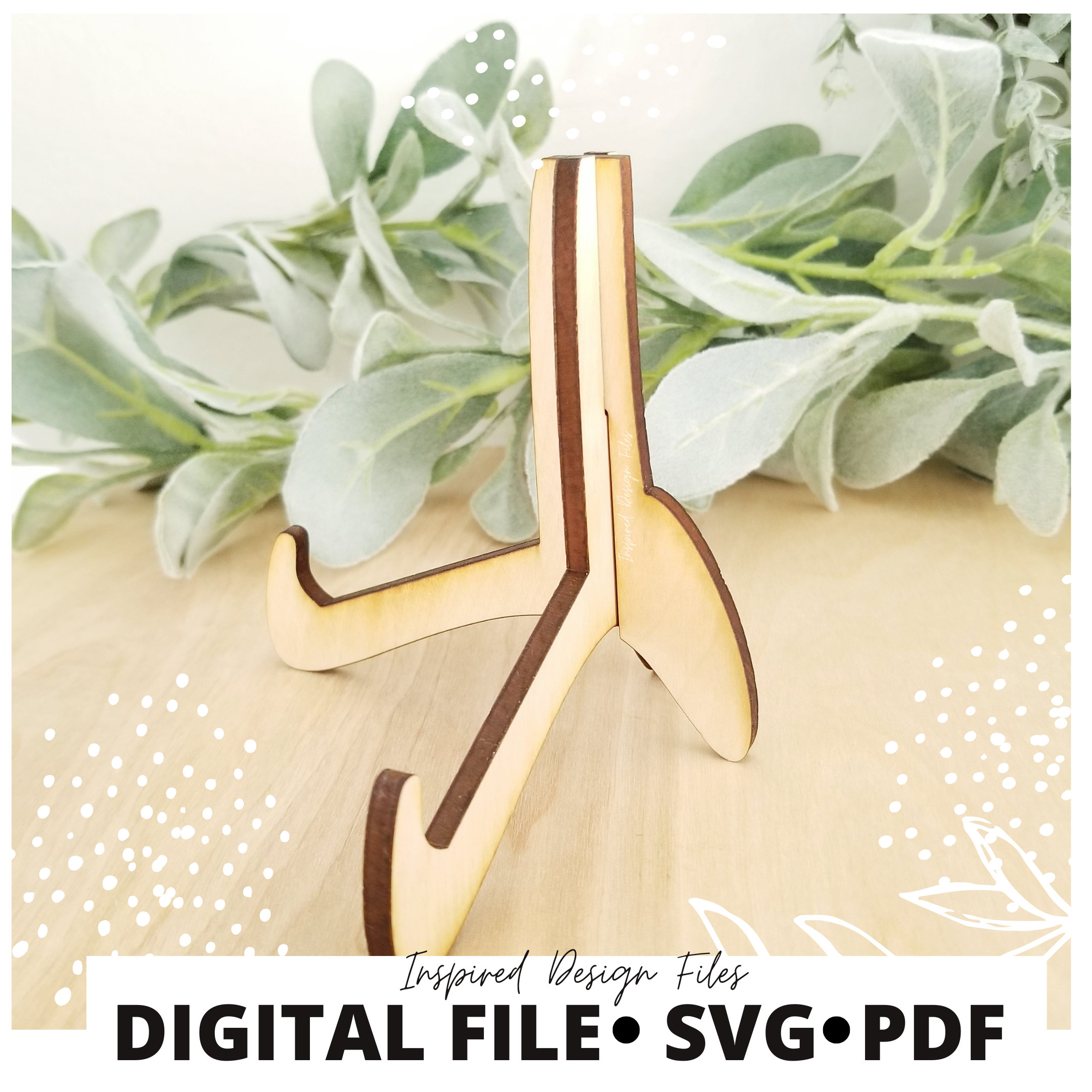 Glowforge Laser File | Easel | Stand | Laser SVG File | PDF | Slotted ...